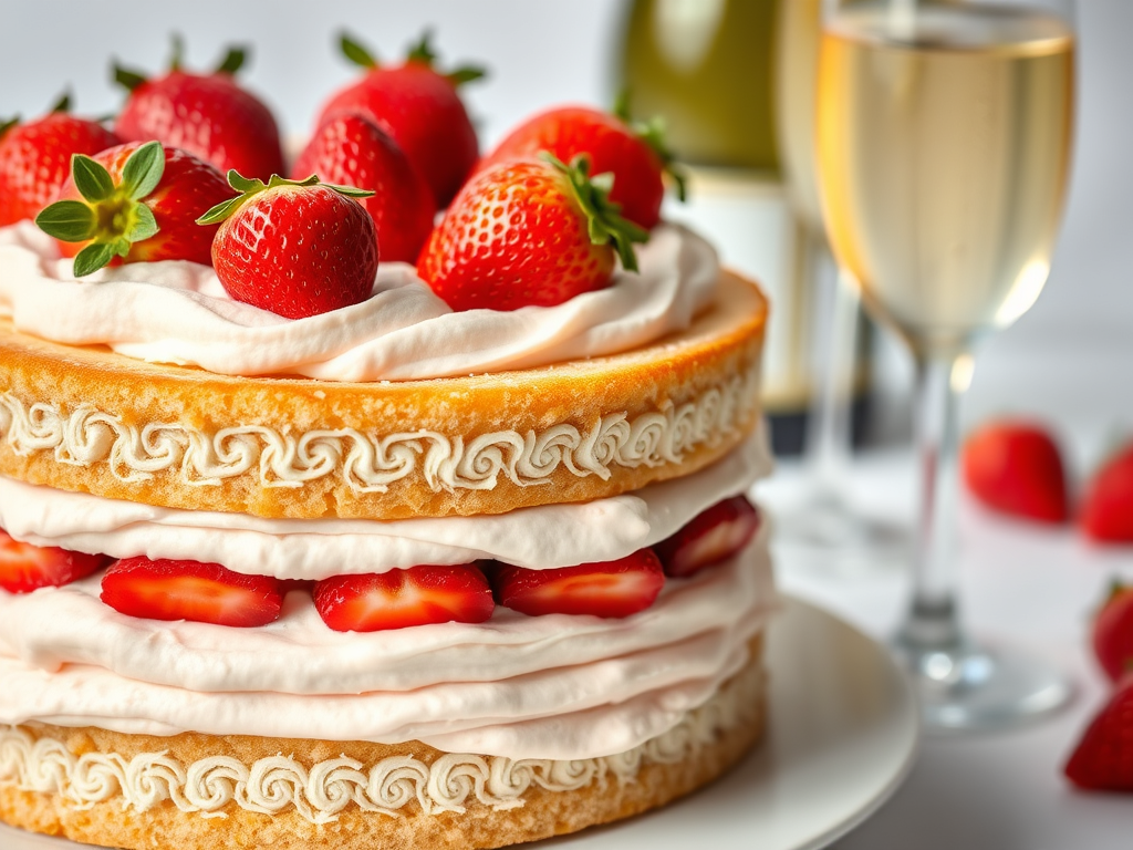 Strawberry Champagne Cake – MACIJI